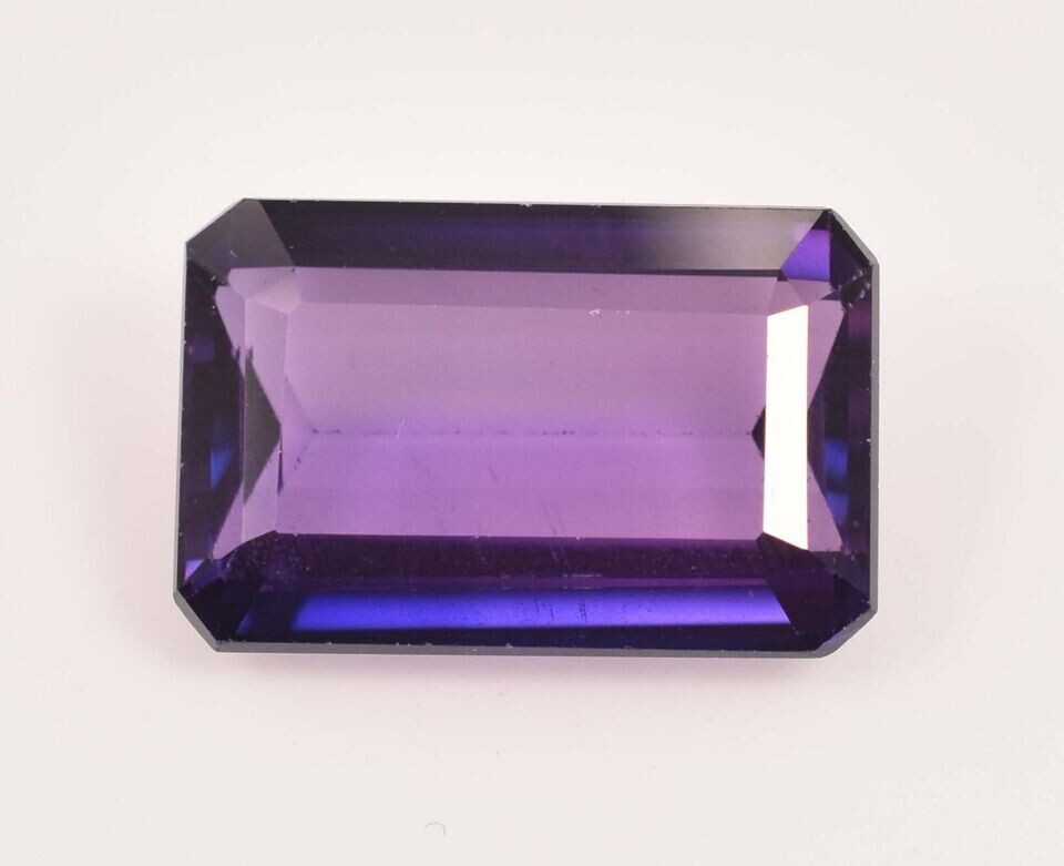 13X8.2mm Natural Certified Blue Purple Taaffeite Emerald Cut Loose ...