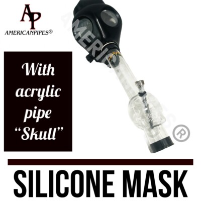 INHALE®️ HIGH QUAITY SILICONE GAS MASK SMOKING HOOKAH PIPE A SKULL ...