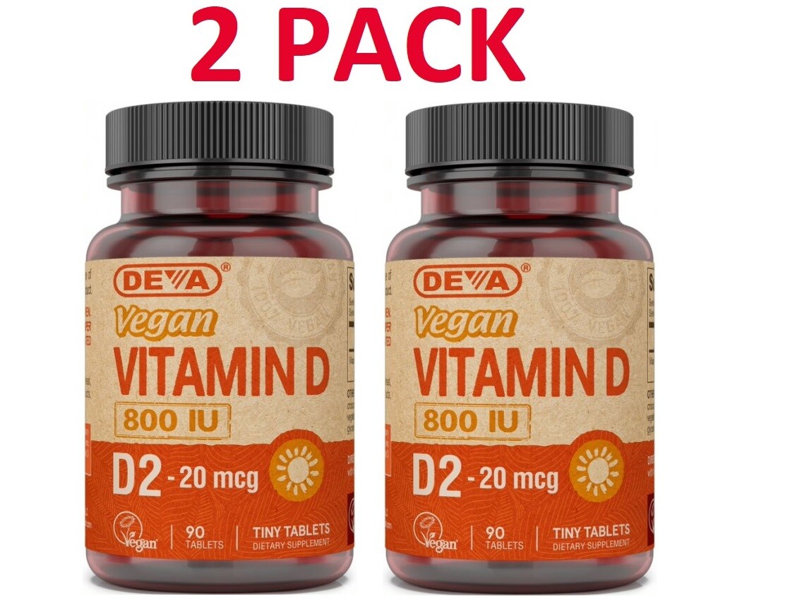 Deva Vegan Vitamin D 800 IU (Ergocalciferol), (2 PACK) | eBay