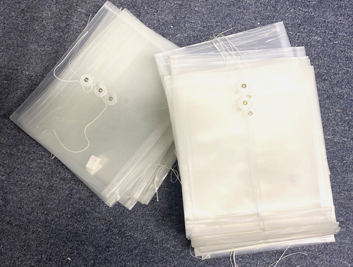 Craft Organizers 25 Clear Plastic 12 x 10 Document Folder String Tie ...