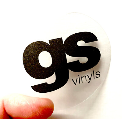 80 Personalised Transparent Sticker Printing Business Labels Clear Logo ...