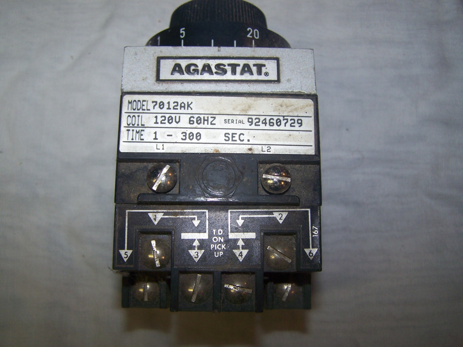 AGASTAT TIMER RELAY MODEL 7012AK 120 VOLT COIL TIME 1-300 SEC | eBay