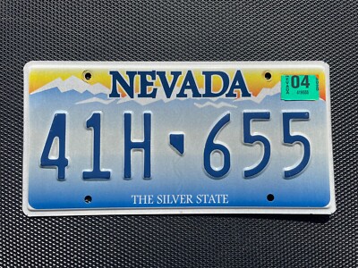 NEVADA LICENSE PLATE THE SILVER STATE 41H 655 APRIL 2020 | eBay