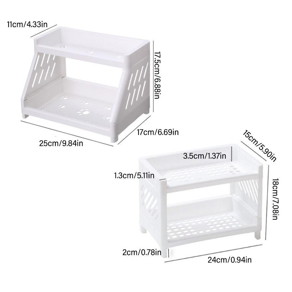 Double Layer Desktop Storage Rack Cosmetic Sundries Rack Home/Office | eBay