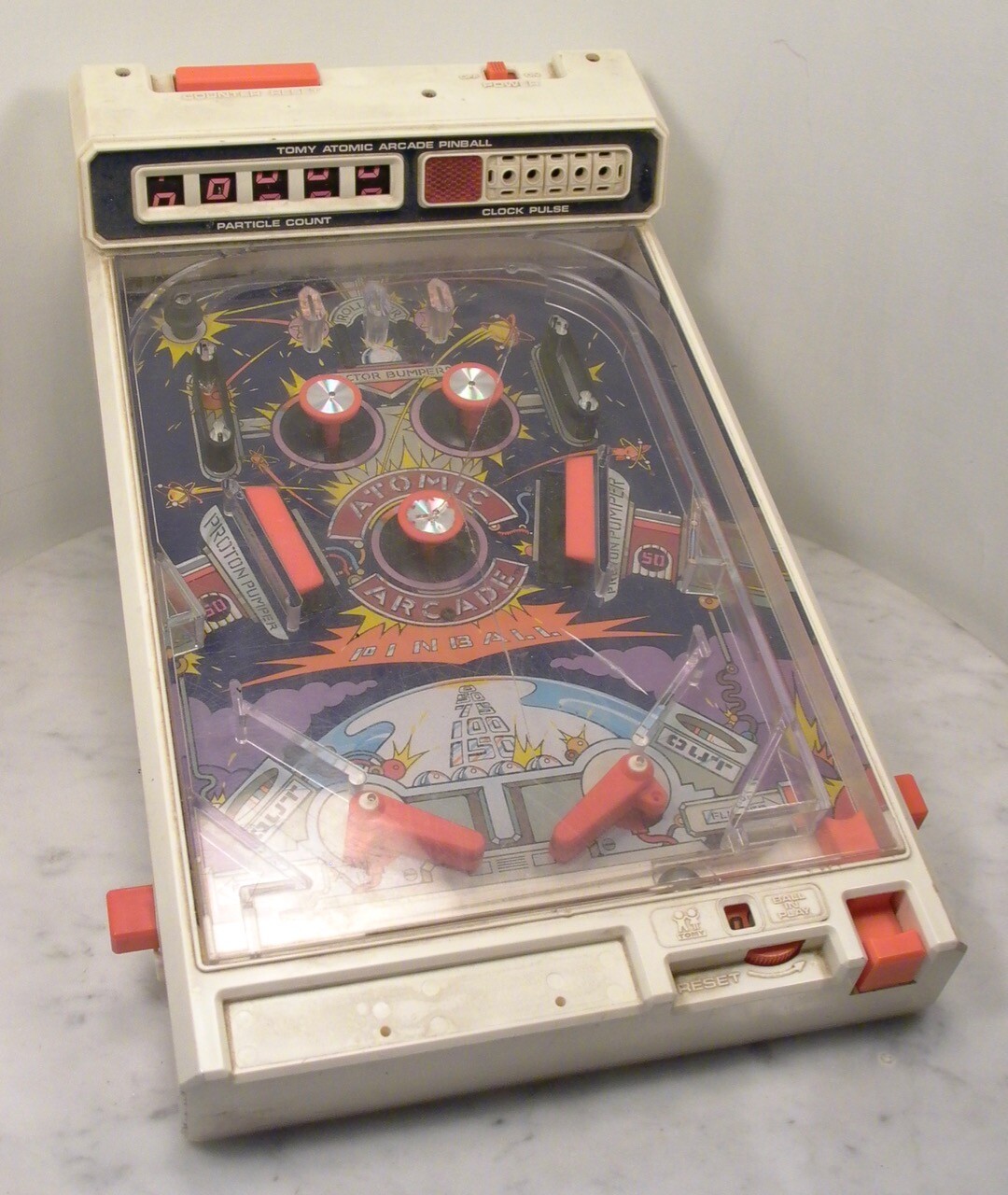 Vintage TOMY Atomic Pinball Machine. Arcade Style 1979 Needs Work | eBay