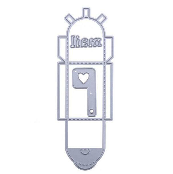 Foldable Mailbox Mail Word Heart Metal Cutting Dies DIY Scrapbooking ...