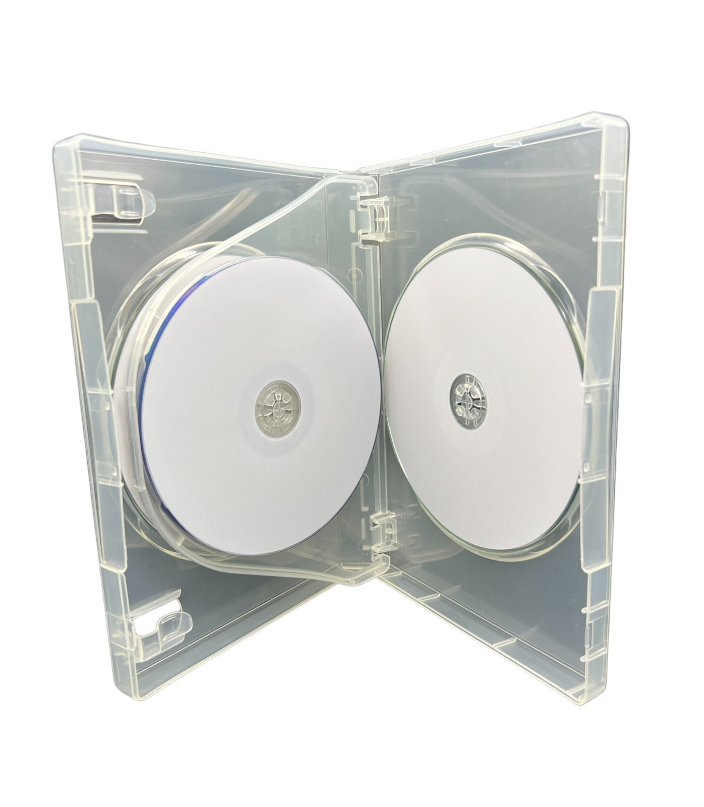 25 × 4-Way CD-DVD Multi-case 27 mm Spine Pack of 25 Cases Clear with ...