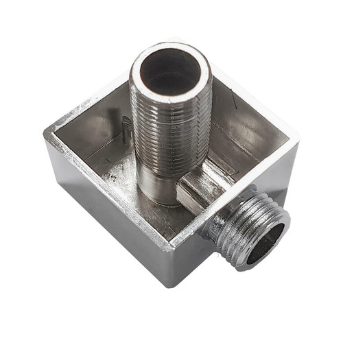 BATHROOM SQUARE SHOWER HOSE WALL OUTLET ELBOW MODERN CHROME CONNECTOR 1 ...