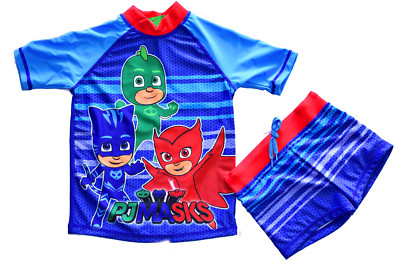 NEW SZ 3-7 KIDS SWIMSUIT BOYS PJ MASKS CHILDREN BATHERS TRUNK BEACH ...