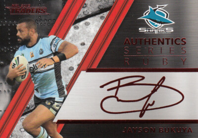 2019 NRL TRADERS RUBY SIGNATURE SERIES - ASR04 JAYSON BUKUYA CRONULLA ...