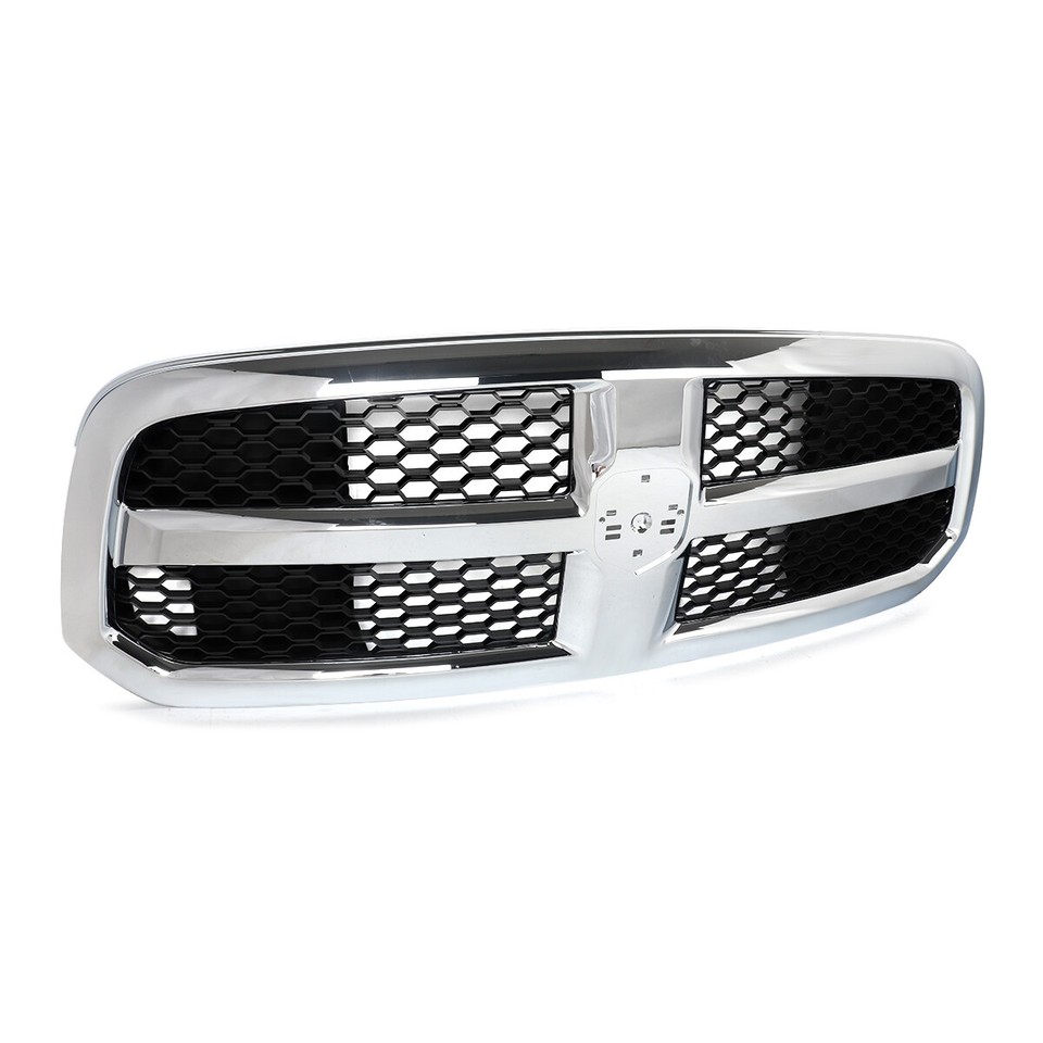 Chrome Front Bumper Grille W/ Black Mesh For 2013-2018 Dodge Ram 1500 ...