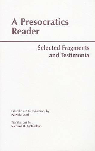 A Presocratics Reader - Paperback By Patricia Curd - ACCEPTABLE ...