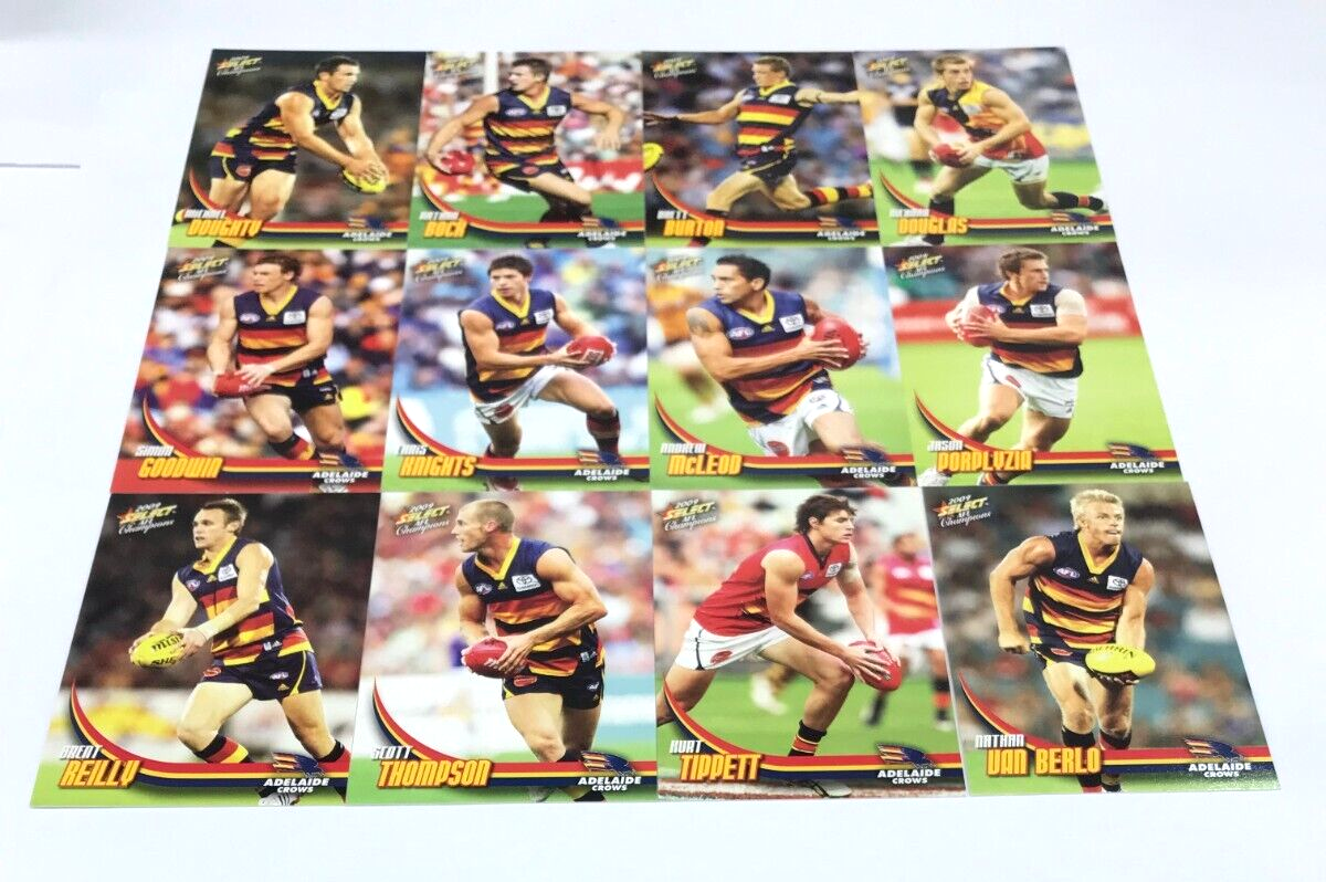 2009 SELECT AFL CHAMPIONS TRADING CARD FULL BASE CARD TEAM SET (12 ...