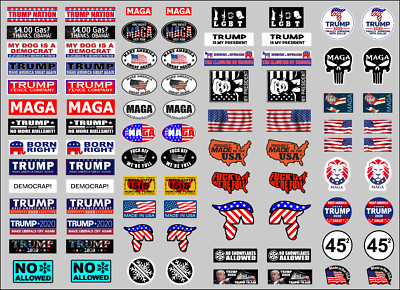 PRE-CUT 1/10 scale TRUMP RC decal sticker sheet Axial Traxxas TRX-4 scx ...