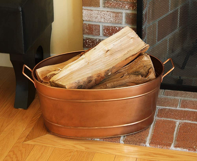 Copper Wood Bin