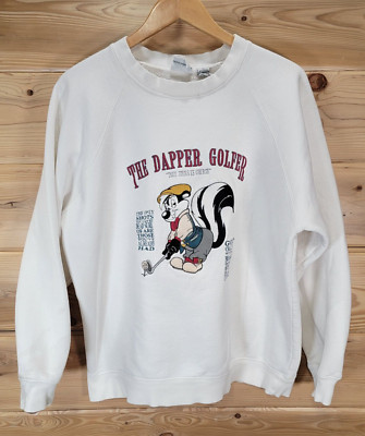 Vintage Pepe Le Pew Sweatshirt Crewneck Men Large Dapper Golf Looney ...