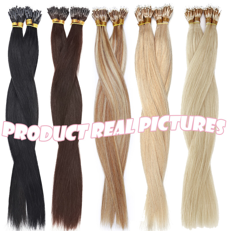 Nano Rings Nano Bead Hair Extensions Human Hair Rings Ring Loop 100% ...