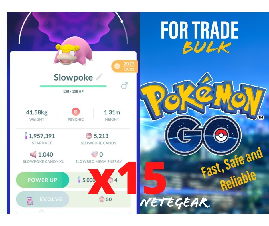 Pokémon Go BULK Galarian Slowpoke x15 For TRADE || #1 PoGo Trader 🔥🔥 | eBay