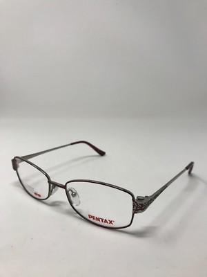 Pentax Eyeglass Frame PX906 35 Purple Silver 53-17-135 FULL RIM RT76 | eBay
