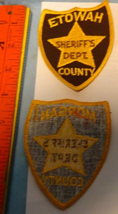 ** Lot 3 - VINTAGE Lot of TEN (10) Different - County SHERIFF Patches ...
