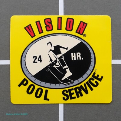 1980's Vintage VISION Skateboard 24 HR Pool Service OG Decal Skate ...