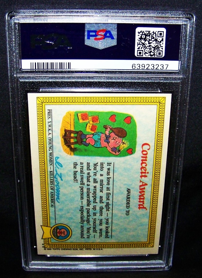 GARBAGE PAIL KIDS, 1985, 1st Series, #24b Nerdy NORM - Matte - OS1, PSA ...