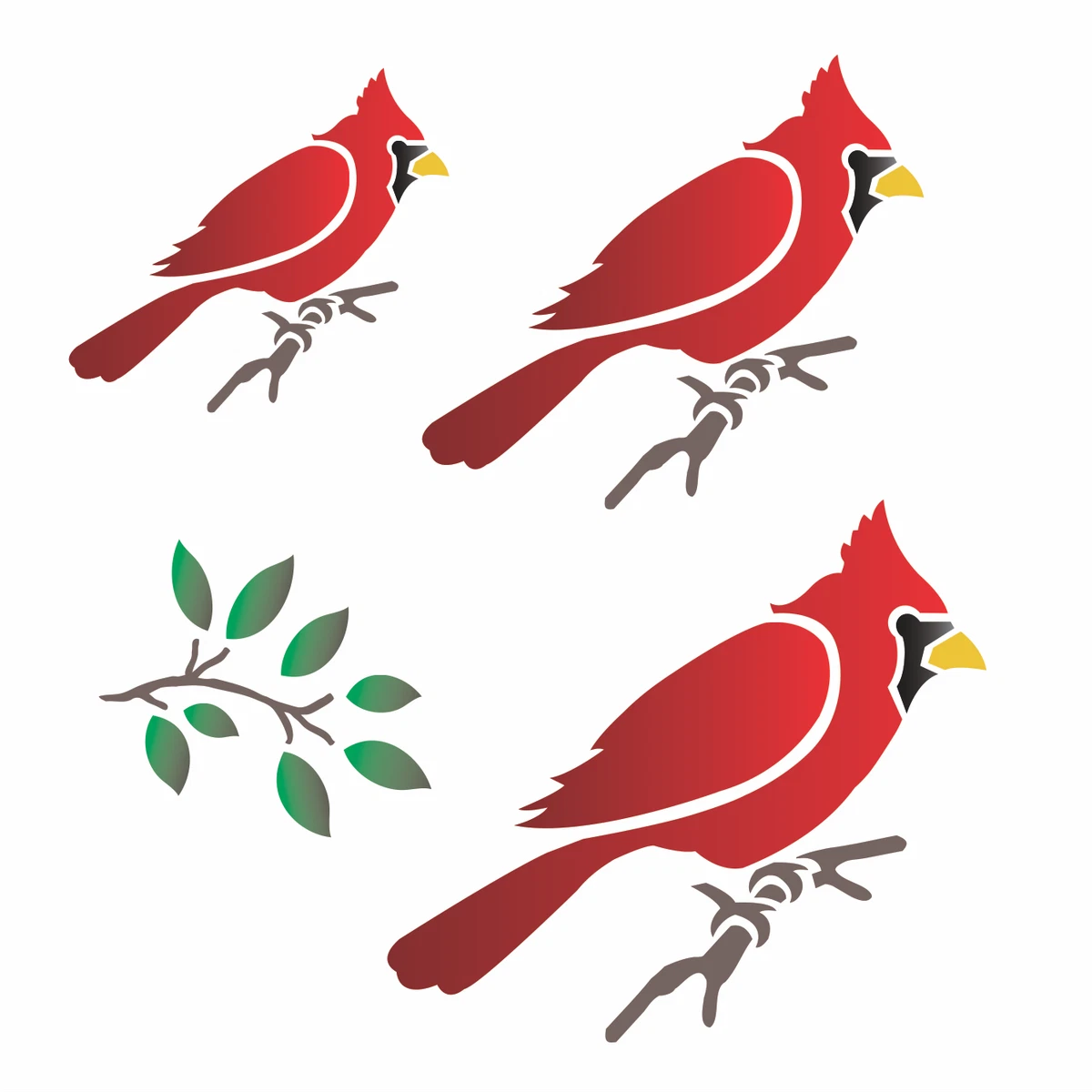 Cardinal Bird Template