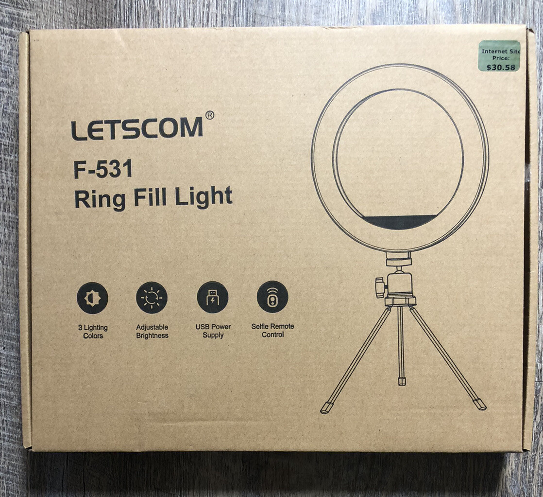 "SELFIE Ring Light" Letscom 10.2" Fill Light Tabletop F-531 | eBay