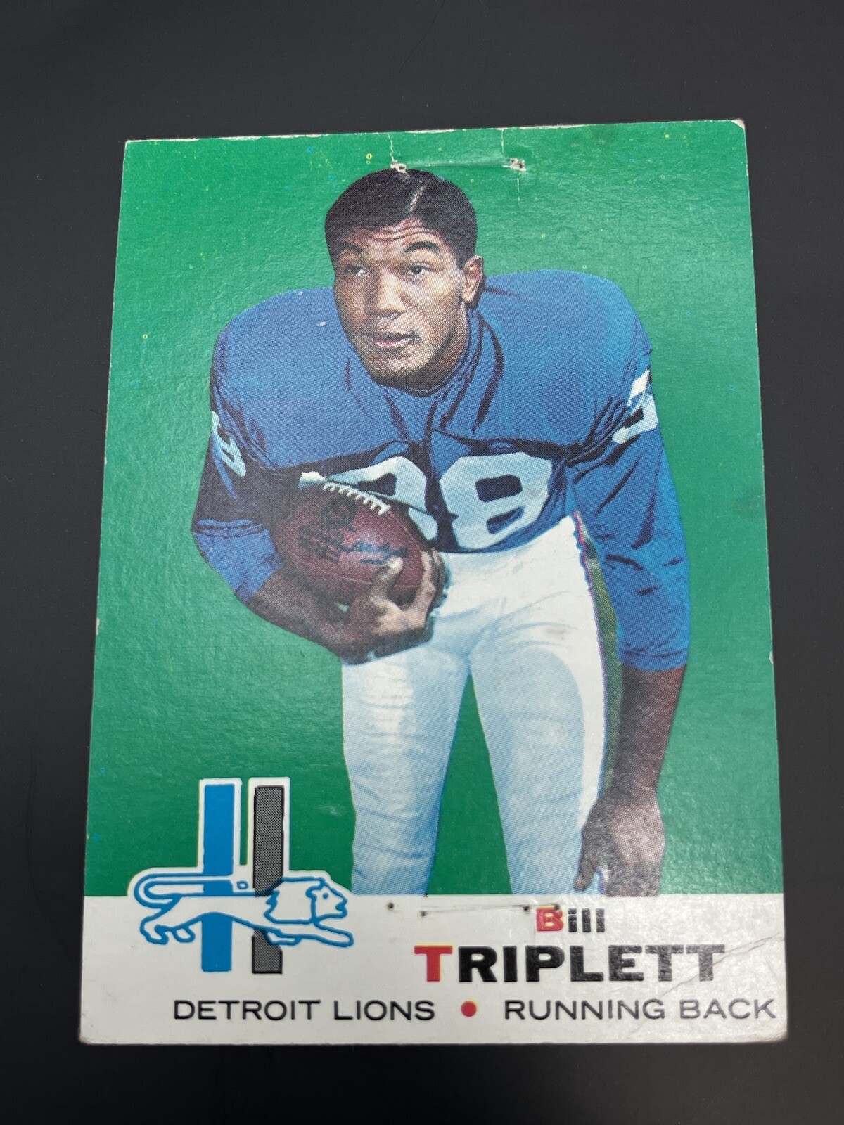 1969 TOPPS FOOTBALL 32 BILL TRIPLETT DETROIT LIONS (RC) FOOTBALL CARD ...