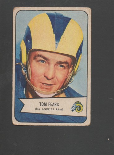 1954 Bowman Football Card #20 Tom Fears-Los Angeles Rams Poor Card | eBay