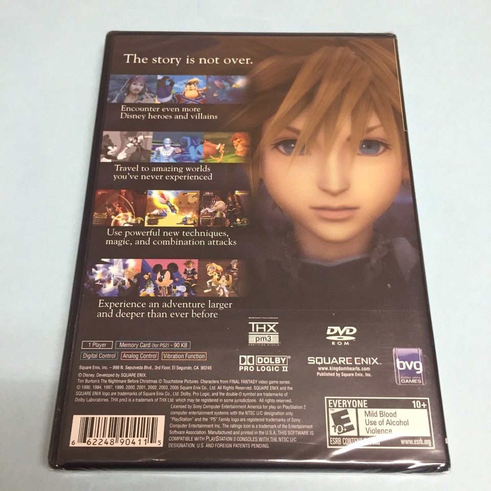 Kingdom Hearts 2 II Black Label PS2 Sony PlayStation 2 BRAND NEW ...