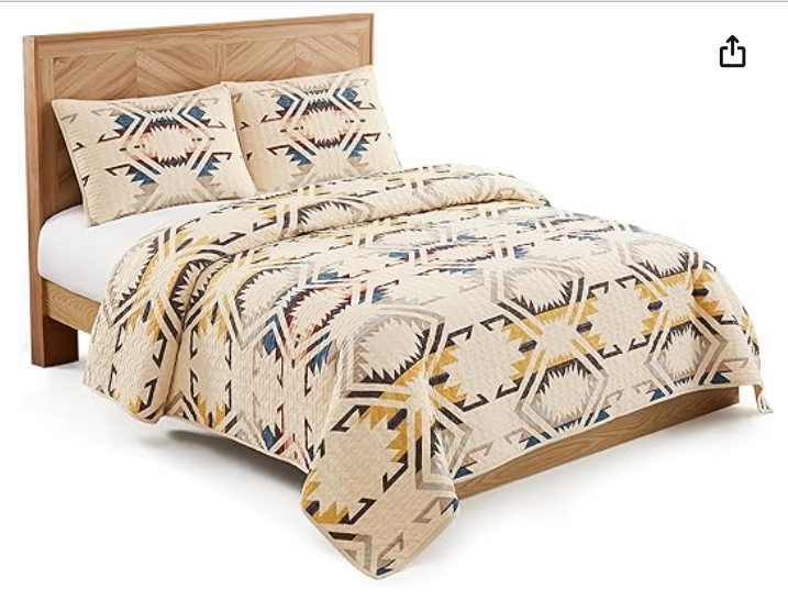 Pendleton Sandshell White Sands King Size Quilted Coverlet & 2 Pillow Shams NEW | eBay