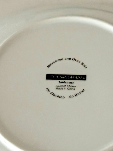 x5~Corning Tableware JUST WHITE Casual Square Plates~2 Dinner/3 Salad ...