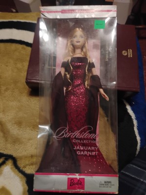 Vintage 2002 NRFB Barbie Birthstone Collection January Garnet Mattel B ...