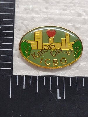 KANSAS CITY I.C.B.O. HAT LAPEL PIN PIN BACK USED (Q1789) | eBay