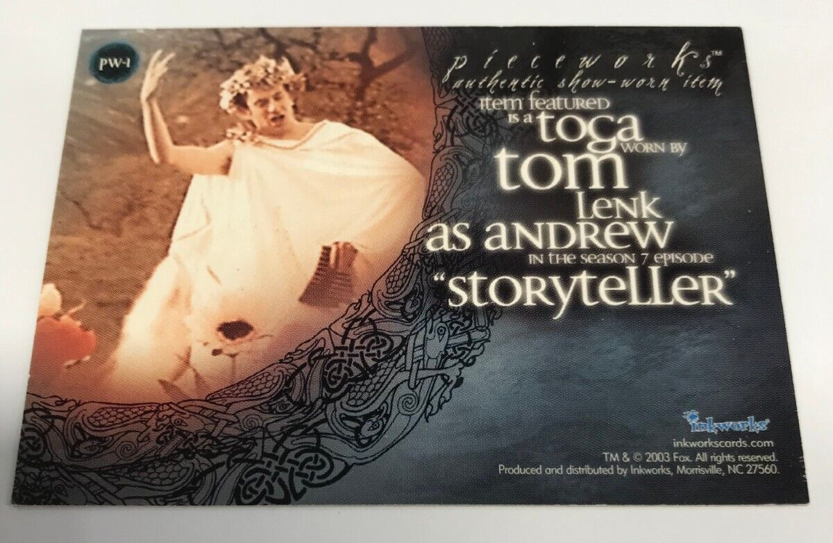 INKWORKS BUFFY THE VAMPIRE SEASON 7 PIECEWORKS COSTUME CARD PW1 TOM ...