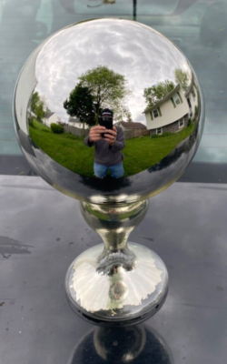 Antique Mercury Glass Gazing Balls Lot A Rare Antique Mercury Glass