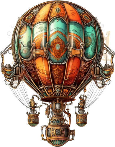 Hot Air Ballon Steampunk Colourful Bedroom Wall Vinyl Sticker Decals w019 | eBay UK