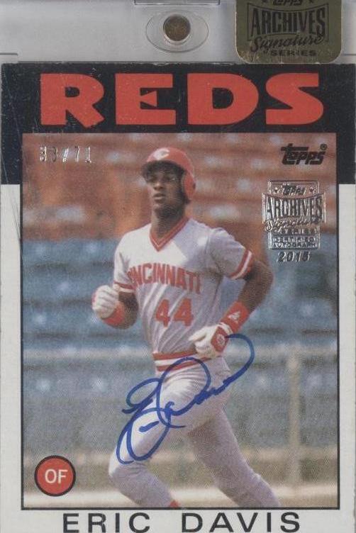 2015 Topps Archives Signature Edition Buybacks - Eric Davis #86T-28 ...