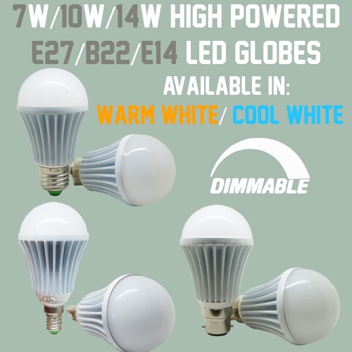 6x 7W 10W 14W Dimmable LED GLS Light Bulb SES E14 E27 B22 3000K 6000K ...