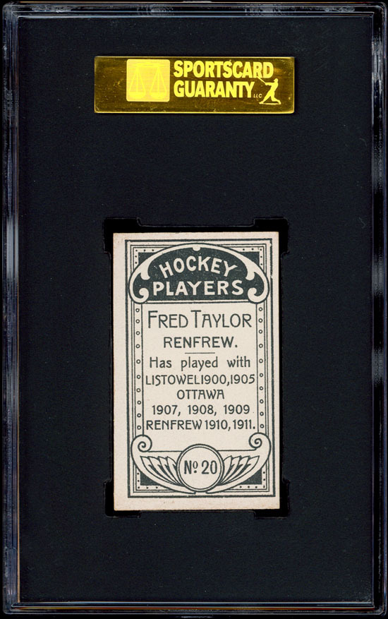 1911-12 C55 Imperial Tobacco #20 Fred "Cyclone" Taylor SGC 7 Near Mint ...