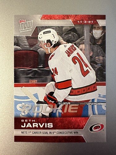 SETH JARVIS 2021-22 Topps Now Stickers ROOKIE Print Run #/384 (#68 ...