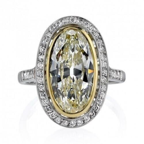 Art Deco 8.50Ct Lab-Created Canary Diamond Vintage Style Wedding 925 ...