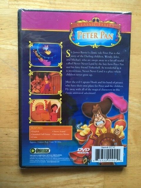 Classic Fables Peter Pan - DVD (New/Unopened) | eBay