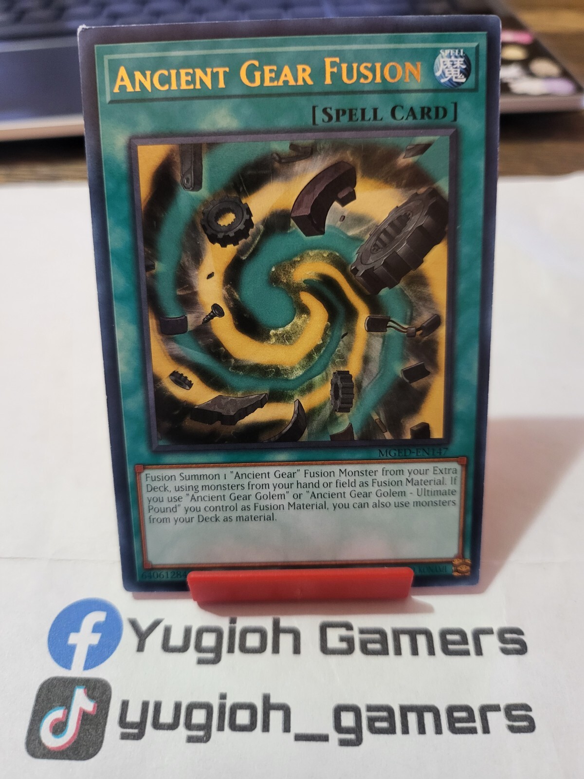 Yu-Gi-Oh Ancient Gear Fusion MGED 1st Rare Light Played | eBay