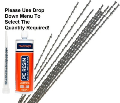 Helical Bar Crack Stitching 6mm x1 metre Stainless Steel Resin Chemical ...