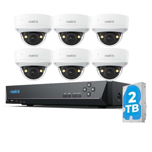 Reolink 8CH 2TB HDD NVR Outdoor Security Camera System with 12MP PoE ...