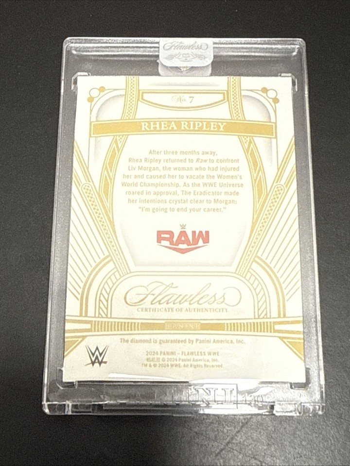 2024 Panini Flawless WWE Amethyst Purple Diamond Rhea Ripley 5/8 | eBay