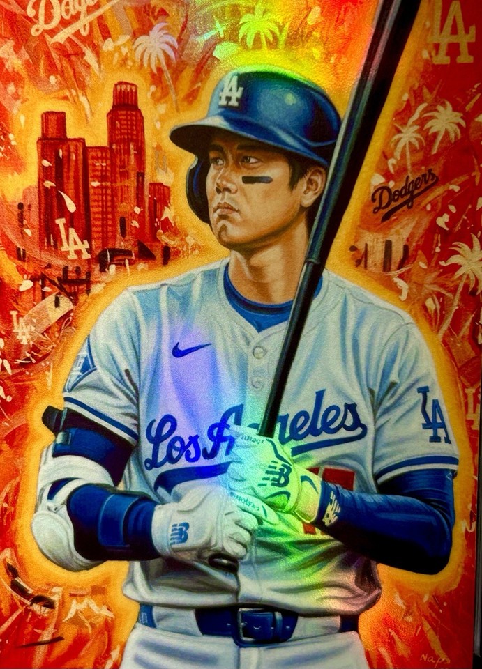 Shohei Ohtani 2024 Anime Sport Manga Swag Orange Holo Cartoon - LA ...