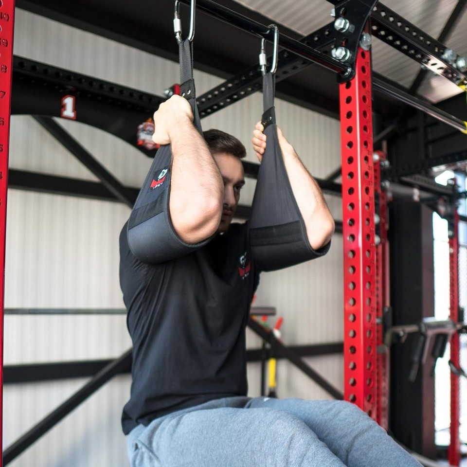 Ab Sling Straps Heavy Duty Hanging Leg Raise Ab Training Equipment | eBay